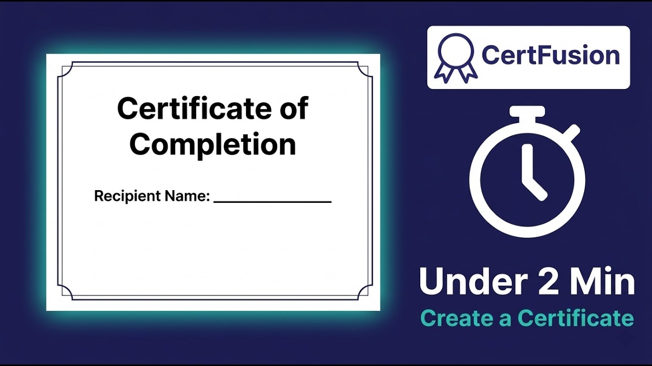 How to Create a Certificate in Under 2 Minutes