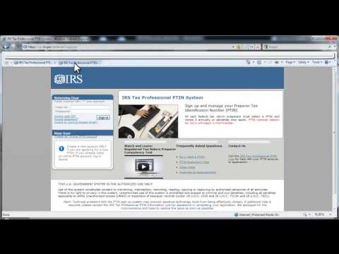 Create an Account Apply for a PTIN Part 1 - IRS Tax Aid - Tax Problem Information Trucker Tax Help