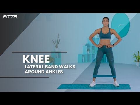 How To Do Lateral Band Walks Around Ankles | Exercise Video