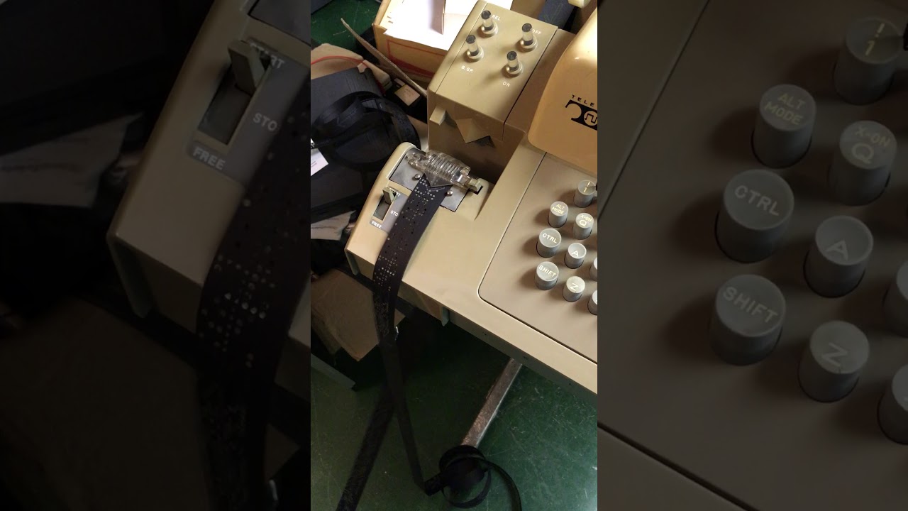 PDP-8 paper-tape loading on ASR-33 Teletype