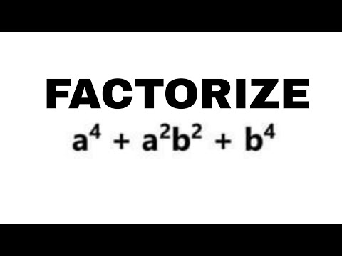 FACTORIZE =a4+a2b2+b4