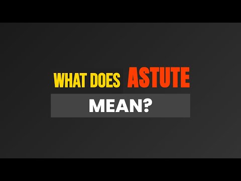 What does Astute mean?