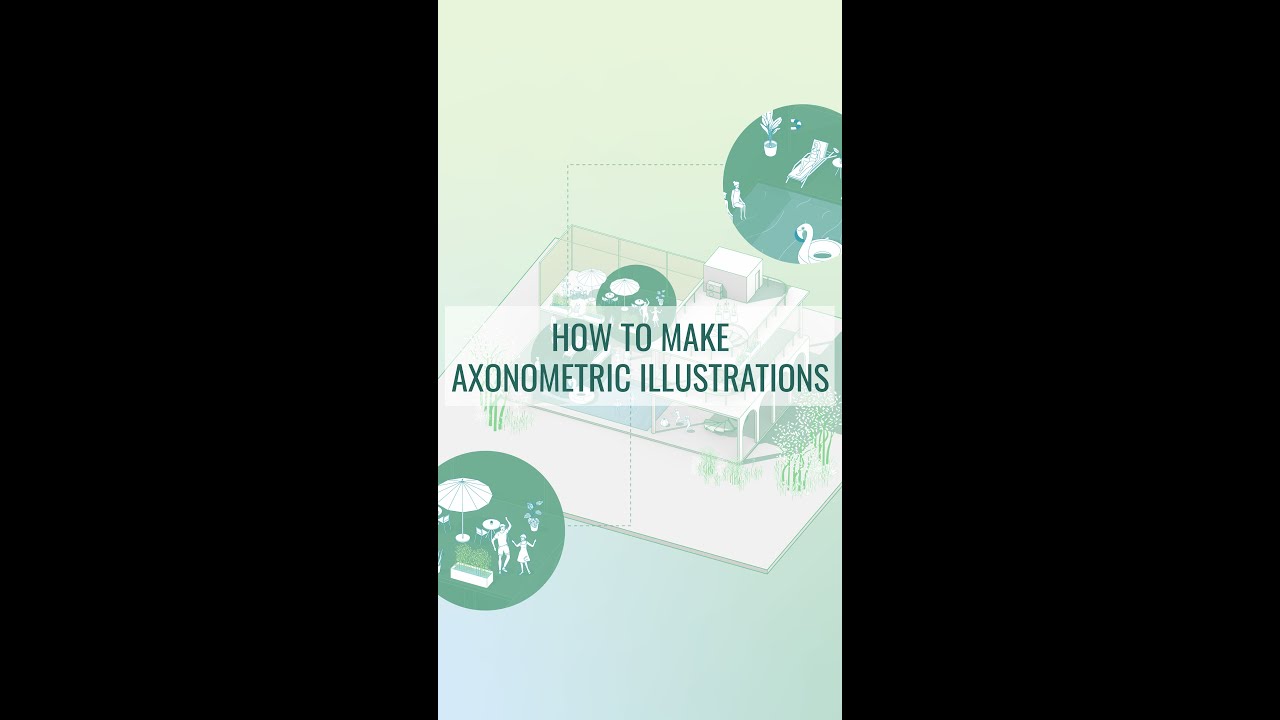 How to Make Axonometric Illustrations #Shorts