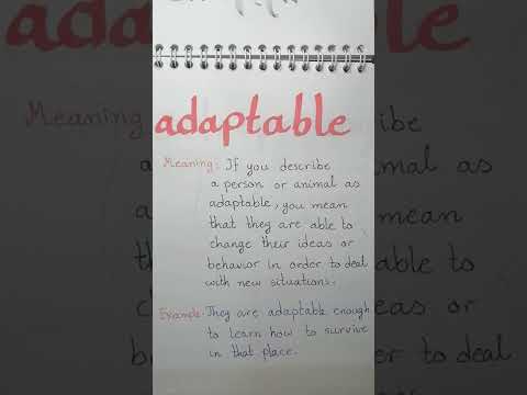 meaning of "adaptable"
