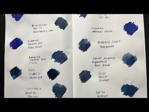 Swatching Navy Inks - Wedding Invitation Preparation!