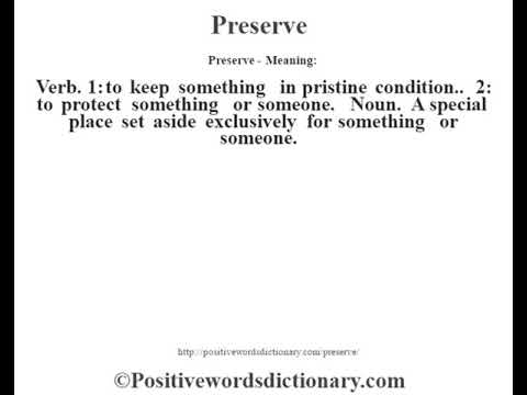 Preserve definition | Preserve meaning