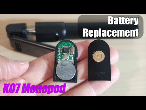 How to Open and Replace the Remote Battery for K07 Bluetooth Monopod Selfie Stick
