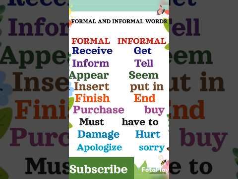 formal informal words #iaskarnataka #vacabulary #spokenenglish #learnenglish