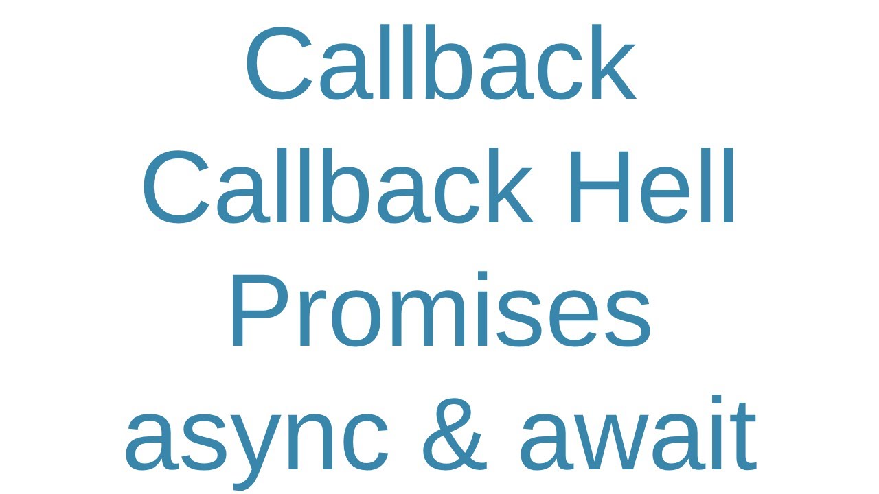 JavaScript Callbacks, Callback Hell Promises & Async/Await Explained with Examples