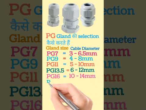 how to select pg gland size for cable size|pg gland size calculation