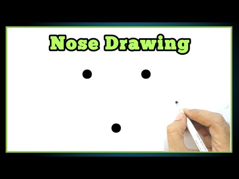 Nose👃Drawing from 3 Dots | How to Draw Nose Step by Step | Easy Nose Drawing | Nose Drawing Ideas
