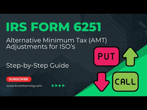IRS Form 6251 Alternative Minimum Tax (AMT) for Incentive Stock Options (ISO)