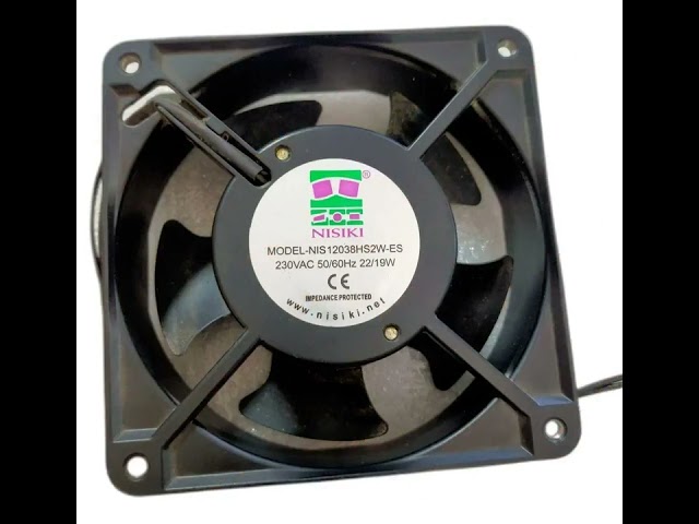 Nisiki Cooling Fan - 22/19W Air Cooling Fan NIS12038HS2WES, 230VAC with ...