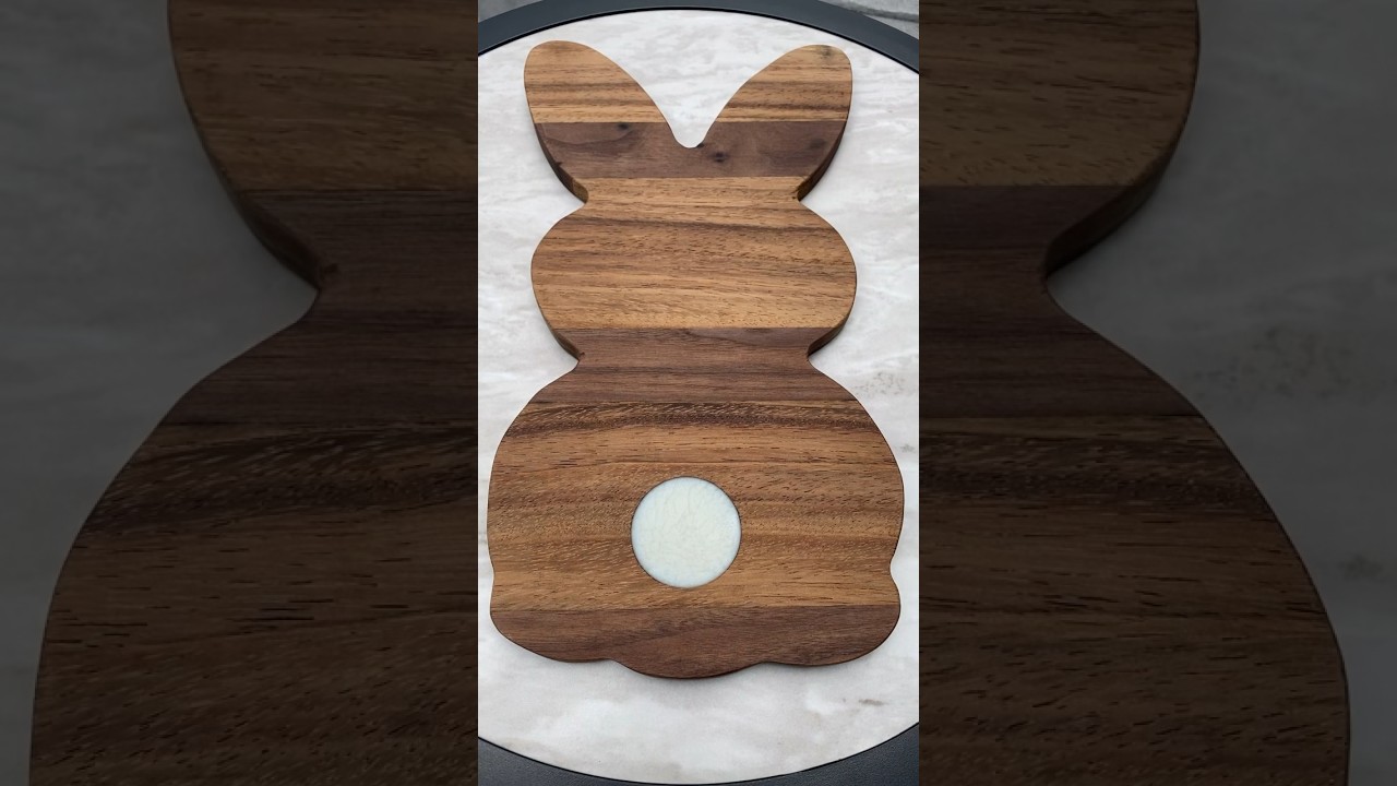 #diy #servingtrays #epoxy #cuttingboard #easter #bunny