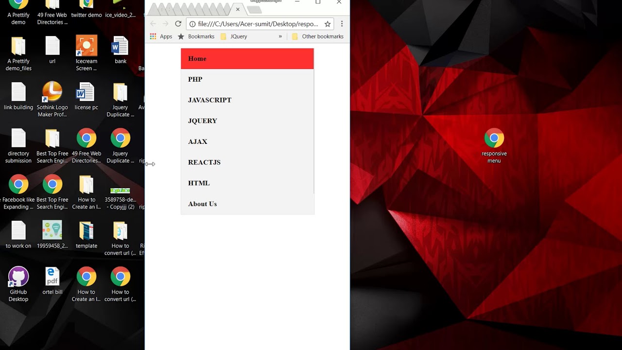 How To Create a Responsive Top Navigation Menu Bar CSS