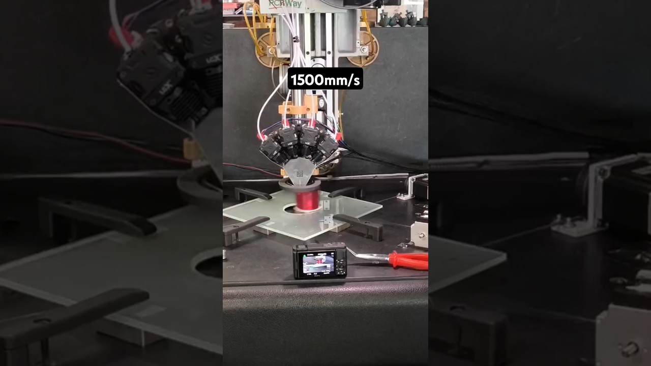 3dprinting @ 1500mm/s and 500K acceleration. Video dropping tomorrow! #speed #3dprinting #Minuteman