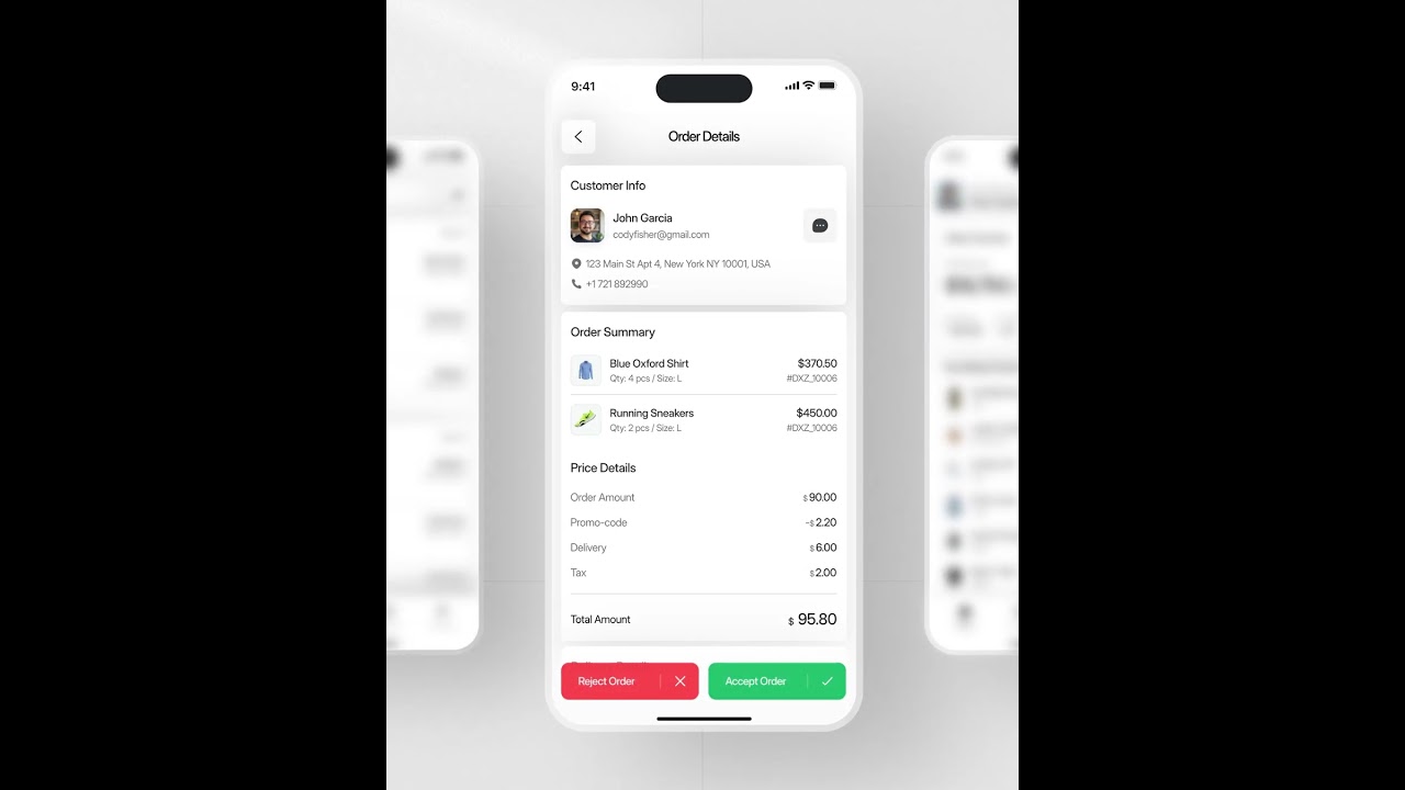 Sales Analytics & Order Management Mobile App UI Design