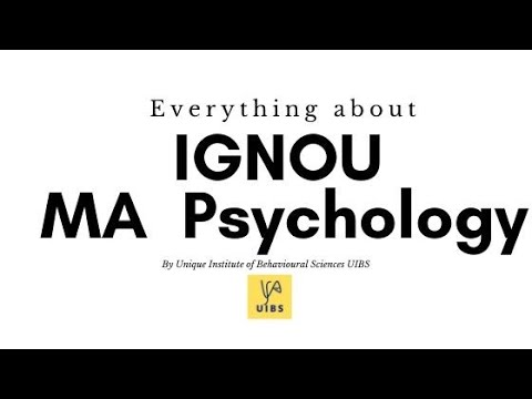 Everything about MA IGNOU Psychology