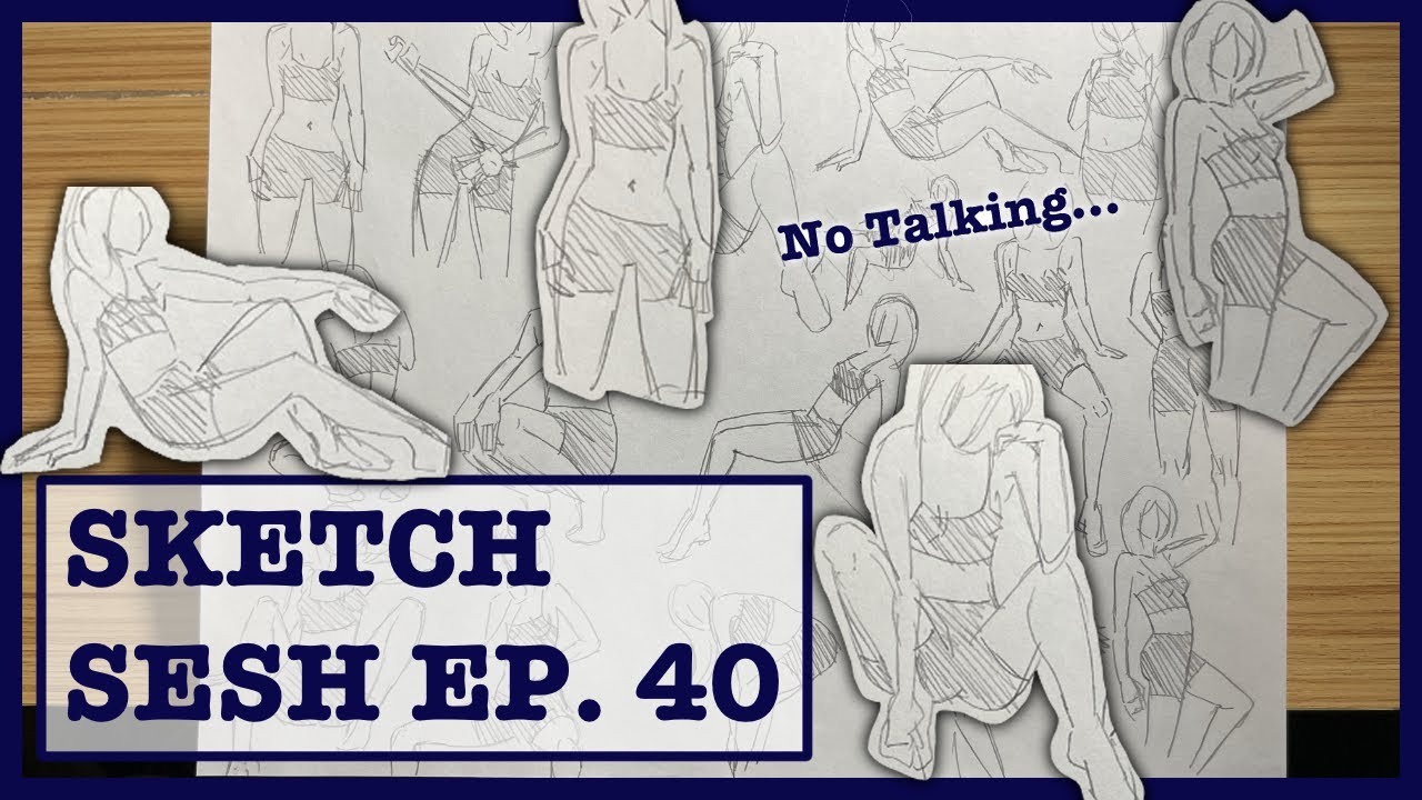 Pin Up Pose Practice | Simple Figure Drawing Reference Drawing Study Session | Ep. 40