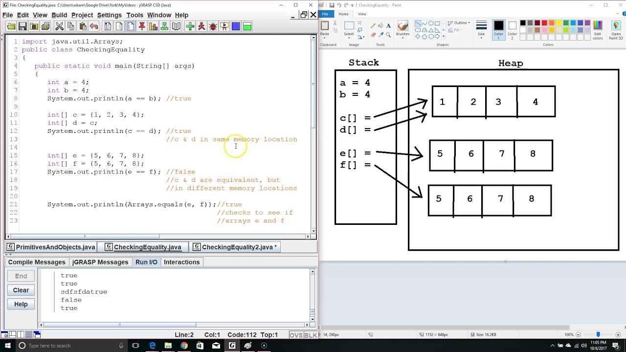Checking Equality Part 1 (Java Tutorial)