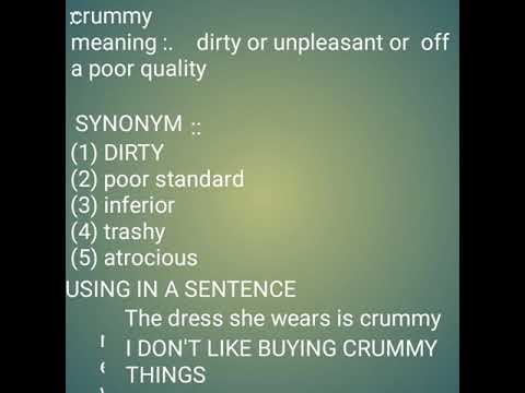Crummy meaning and using