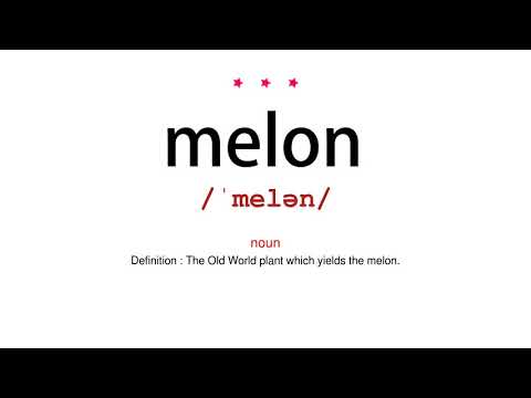 How to pronounce melon - Vocab Today