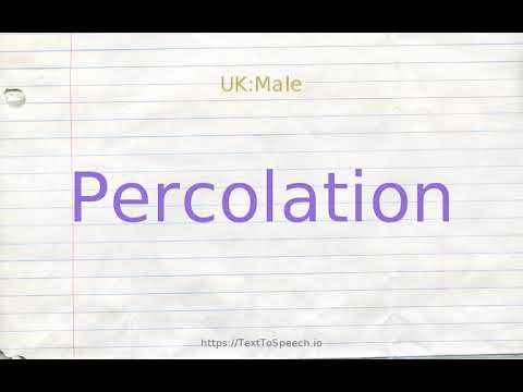 How to pronounce percolation