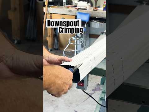 How to Crimp a Downspout #oldschool #newschool #tools #gutters #rain @malcotools @harborfreight
