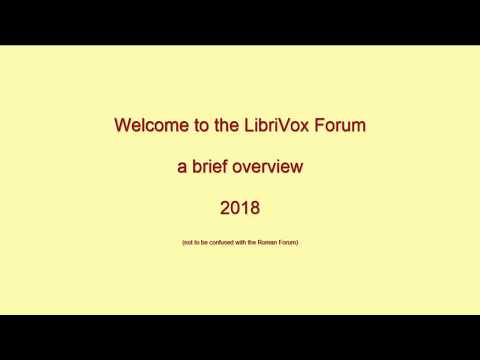 Welcome to the LibriVox Forum 2018 edition