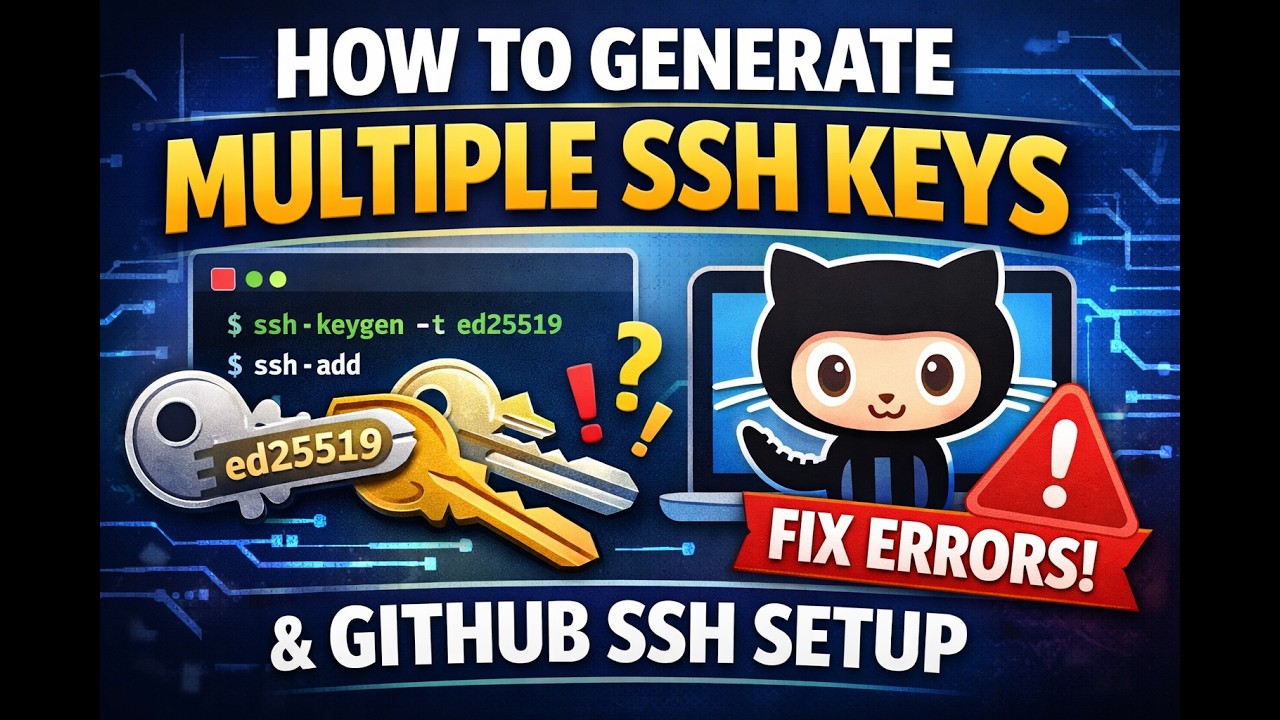 How to Generate Multiple SSH Keys (ed25519) & Fix Common Mistakes | GitHub SSH Setup