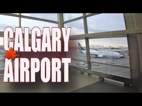 Calgary International Airport Virtual Walking Tour in the Morning, Alberta Canada 2022