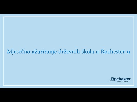 Mjesečno ažuriranje ročesterskih državnih škola - February 2021 (Bosnian)