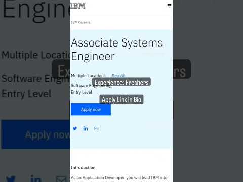 IBM is hiring 2023 | IBM recruitment 2023 | #ibmjobs #ibm #itjobsforfreshers2023 #jobvacancy