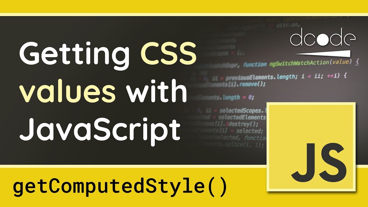 Getting CSS Styles with JavaScript - getComputedStyle() function