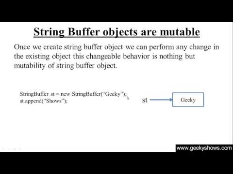 Learn 242 String Buffer objects are mutable in Java Programming Hindi - Mind Luster