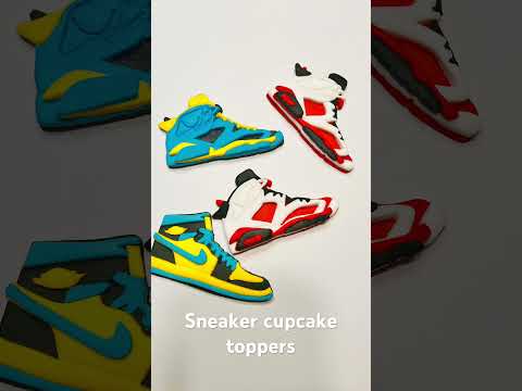 Sneaker Cupcake toppers #motivation#deionsanders#cake#southcarolina#atlanta#bake#shoeslover