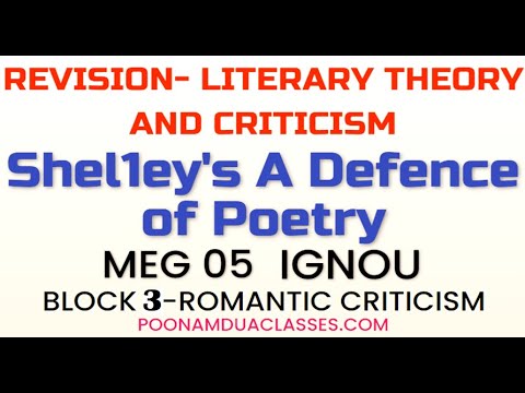 P.B. Shelley’s Romanticism: Literary Theory Insights Video Lecture ...