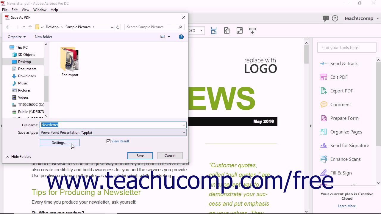Acrobat Pro DC Exporting PDFs to Microsoft PowerPoint- Adobe Acrobat Pro DC Training Tutorial Course