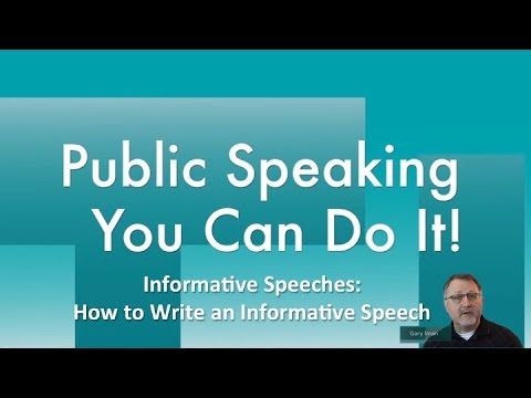 Informative Speeches: How to Write an Informative Speech