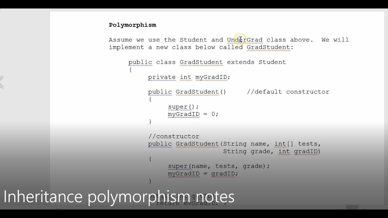 JAVA - Lesson #128 - APCSA - Inheritance polymorphism notes