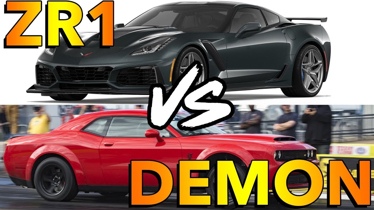 Dodge Demon Drag Races 2019 Chevrolet Corvette ZR1, Humiliation Occurs ...