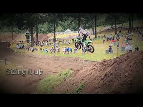Jason Anderson sizing up the wall jump at Washougal Mx park