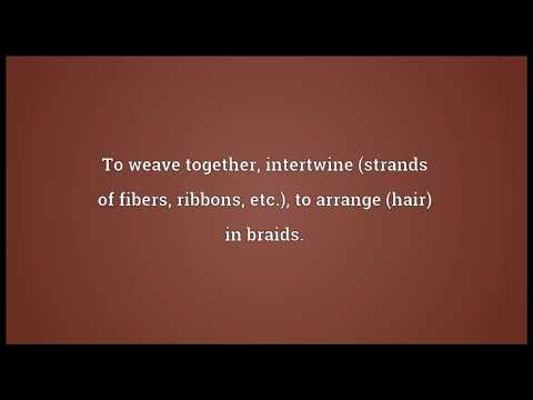 braid meaning in English