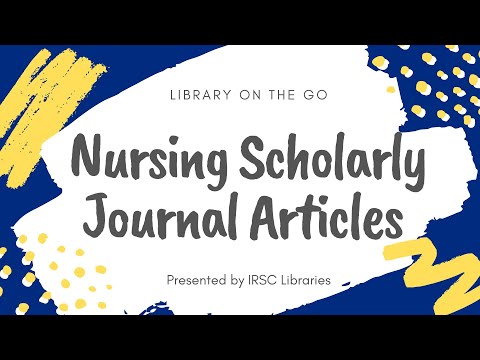 Nursing Scholarly Journal Articles