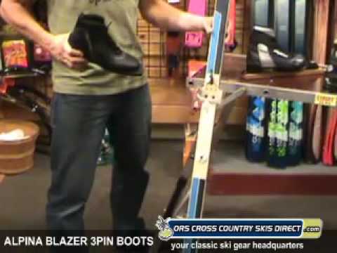 Alpina Blazer 75mm 3pin Ski Boots Review Video by ORS Cross Country Skis Direct