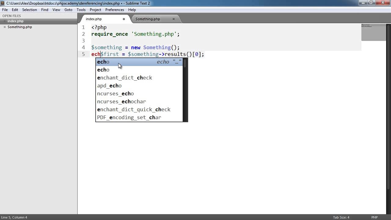 Accessing PHP array elements directly (array dereferencing)
