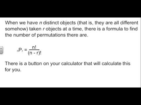 Geometry 13-2 Probability with Permutations and Combinations Part 1
