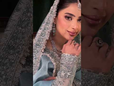 sabooraly looks stunning she wear hussainrehar bridal pishwas #fashion #sabooraly #trending #bridal