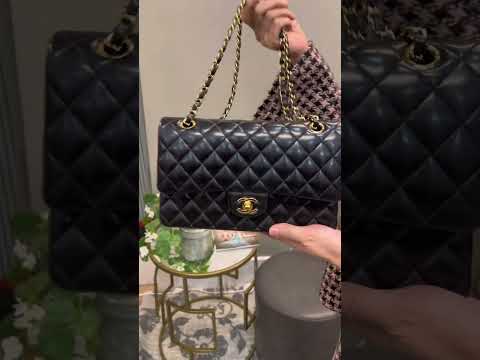 Chanel Black Lambskin Medium Classic Double Flap Bag