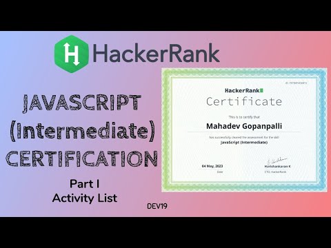 JavaScript (Intermediate) | Activity List Problem | Hackerrank Certifications #HackerankSolutions